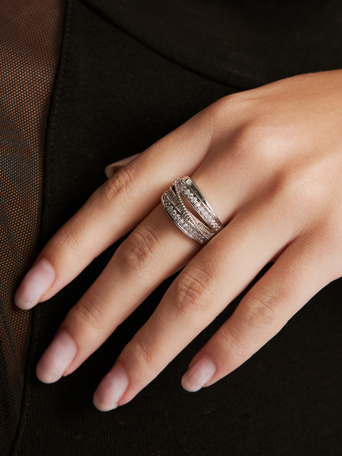 Elegant Multi-Layer Zircon Ring – COMMENSE