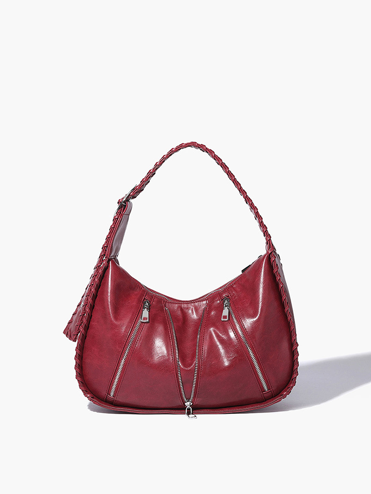 Soft-Buckle Zip-Decor Armpit Bag | COMMENSE